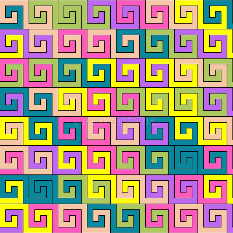Abstract Greek Seamless Pattern Stock Illustration - Illustration of ...