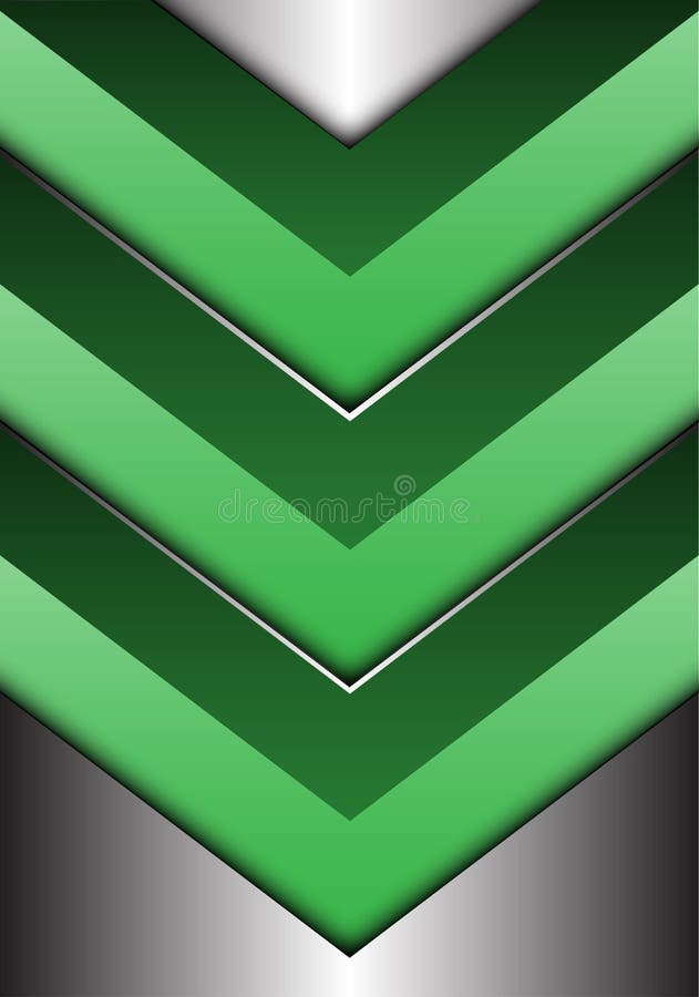 Abstract Green Arrow 3D on Silver Direction Design Modern Futuristic ...