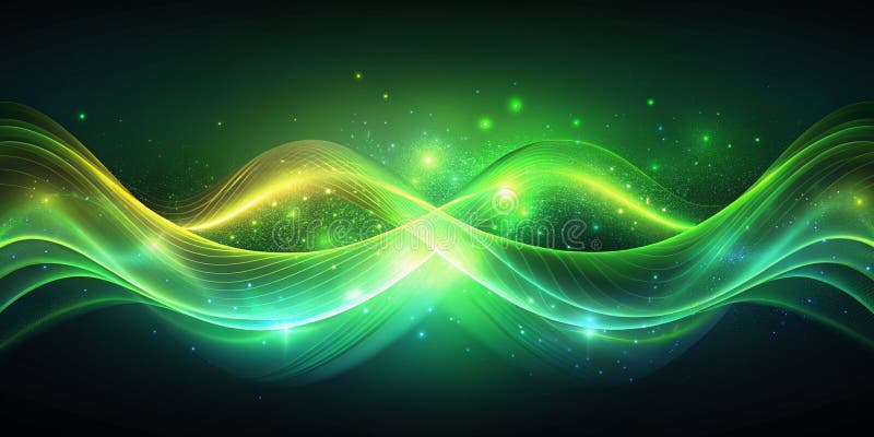 Abstract Green Aurora Wave Modern Mesh Gradient Background AI-Generated Content Stock Photo ...