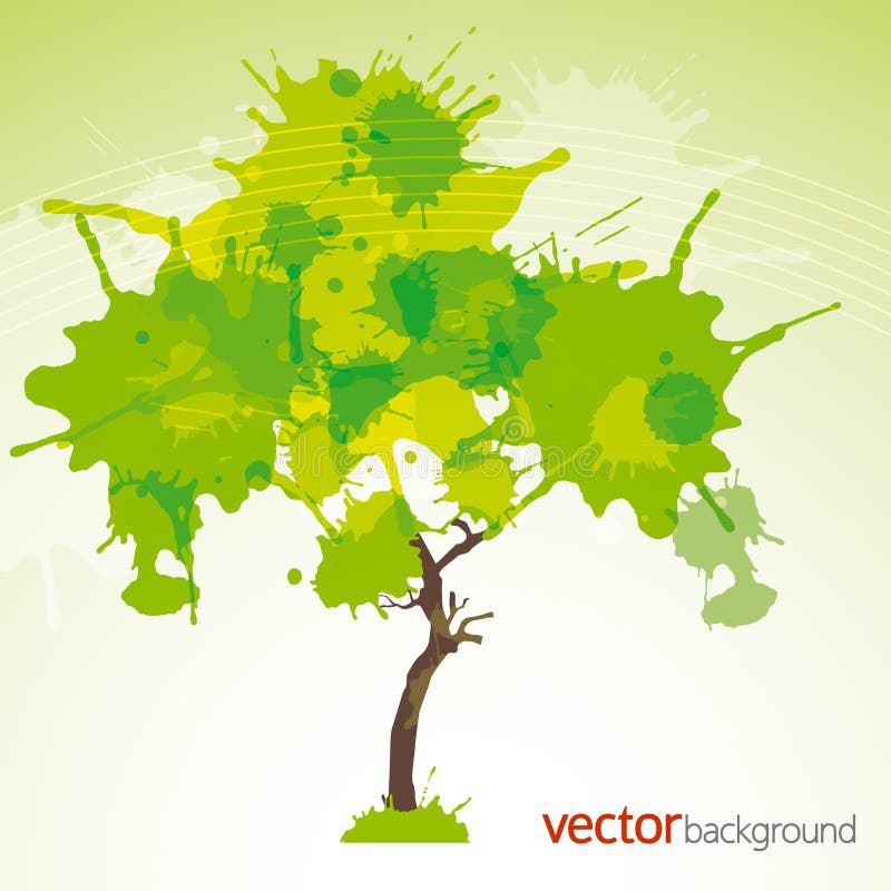 Colorful abstract oak tree stock illustration. Illustration of ...