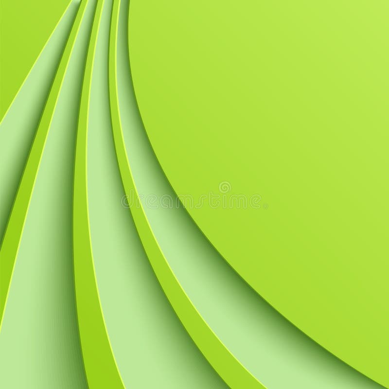 Abstract Green Background with Curved Lines Stock Vector - Illustration ...