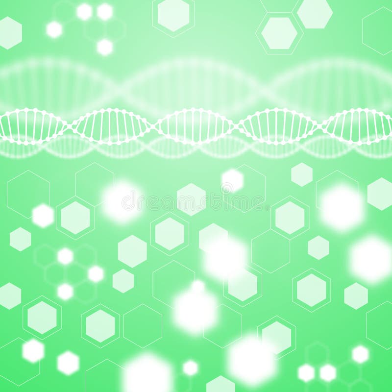 Abstract Green Background, DNA Molecule. Stock Vector - Illustration of ...