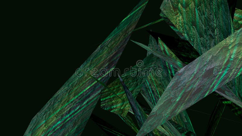 Abstract Green Background with Figures. 3d Image Stock Illustration ...