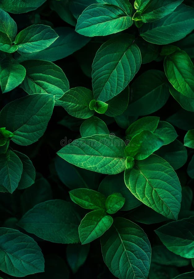 An Abstract Green Background with Green Plant Leaves in the Garden ...