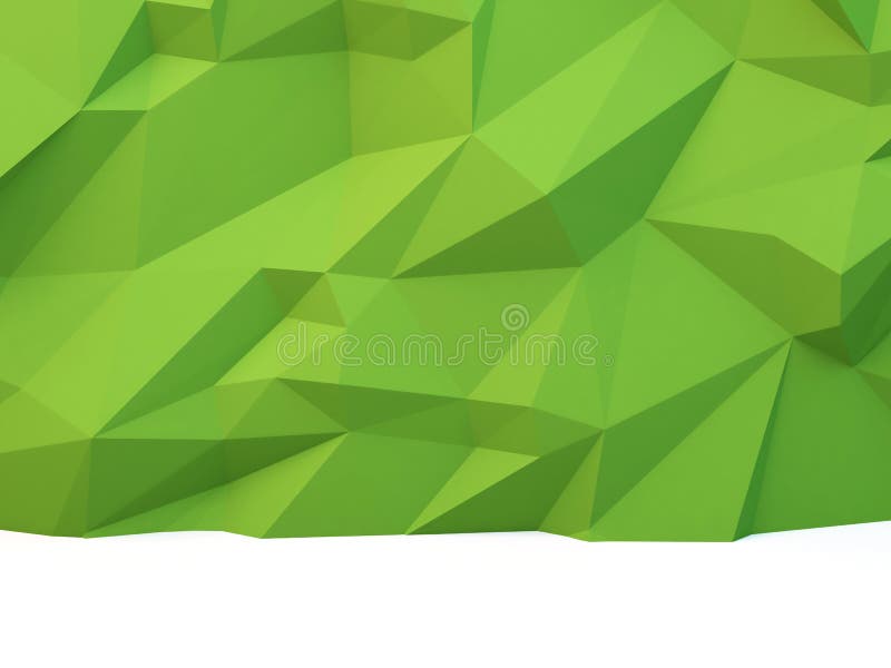 Abstract Green Background with Polygonal Pattern. 3d Image Stock ...