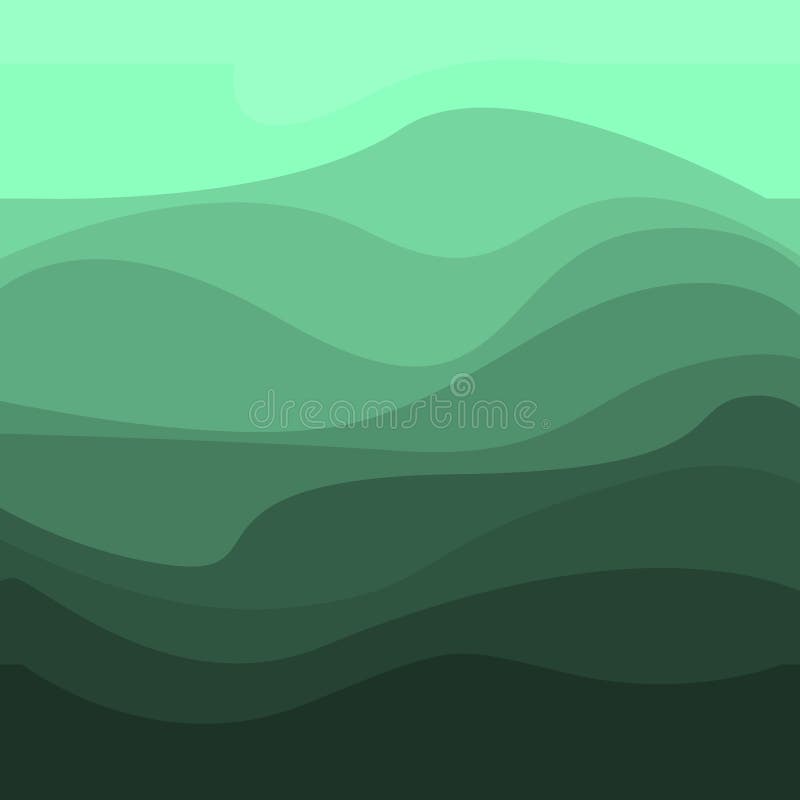 Abstract Green Background with Wavy Lines - Vector Stock Vector ...