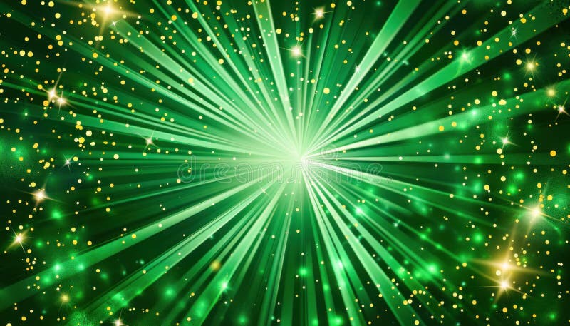 Abstract Green Background with White Rays Stock Photo - Image of promo ...