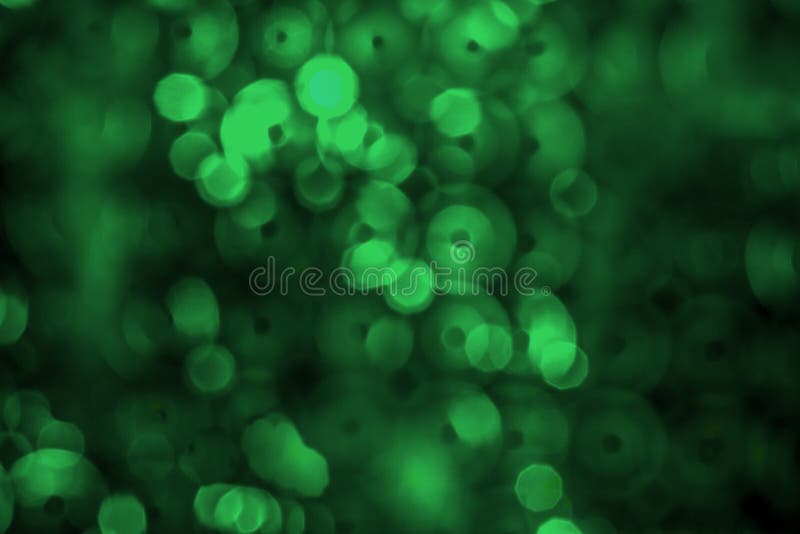 Abstract Green Backlight Reflector and Glitter Bokeh Lights Background ...