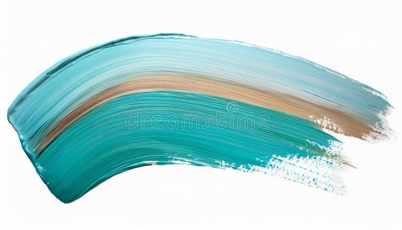 Abstract Image of Green and Beige Acrylic Paint Forming a Curved Shape ...