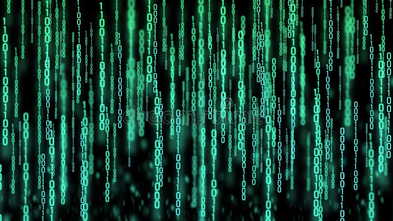 Abstract Green Binary Code on a Black Background Stock Illustration ... Abstract Green Binary Code on a Black Background Stock Illustration ...