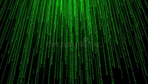 Abstract Green Binary Code Matrix Style Raining Down Effect Background. Stock Photo, Generative ...
