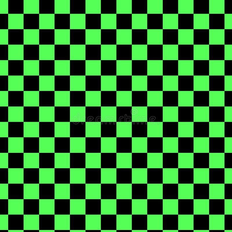 Abstract Green and Black Chess Board Background.Color Squares in a ...