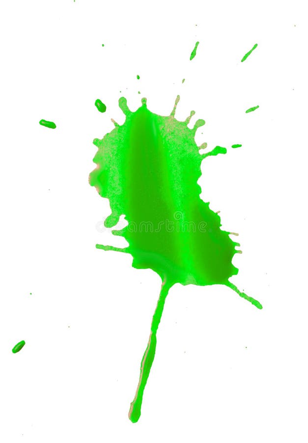 Abstract Green Blob Blot on a White Background Stock Image - Image of ...