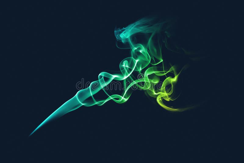 Abstract Green and Blue Smoke Stock Photo - Image of graceful ...