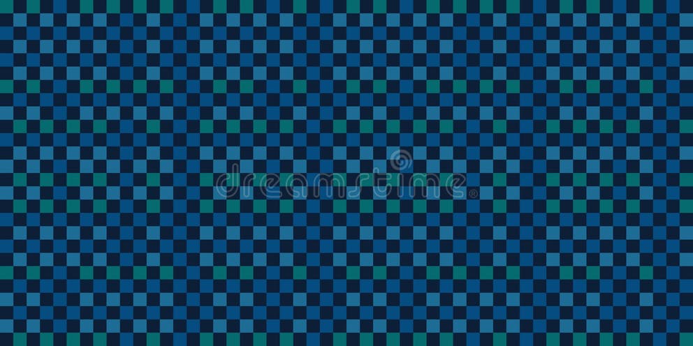 Abstract Green and Blue Squares Pattern, Checkered Texture on Dark Blue ...
