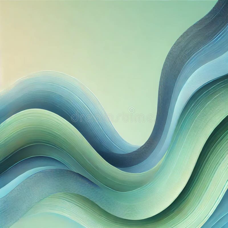Abstract Green and Blue Wave Background Stock Illustration ...