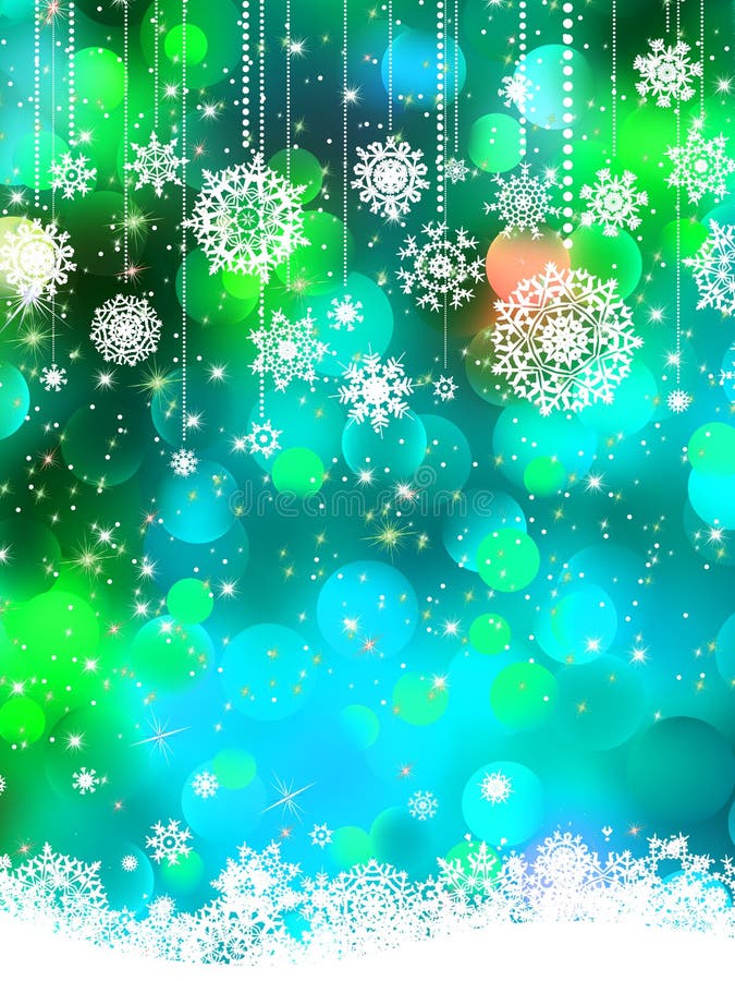 Pretty Bokeh Abstract Background in Green and Blue Stock Vector ...