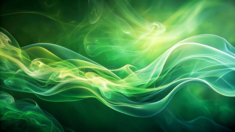 Abstract Green Blur Texture: Flowing Emerald Stream Generative AI Stock ...