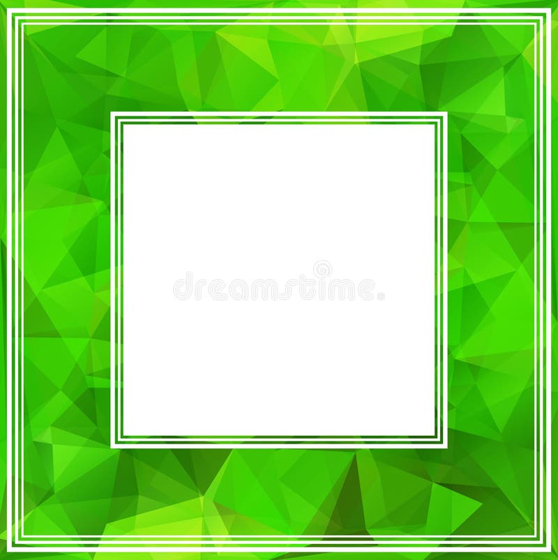 Abstract green border stock illustration. Illustration of polyhedron ...