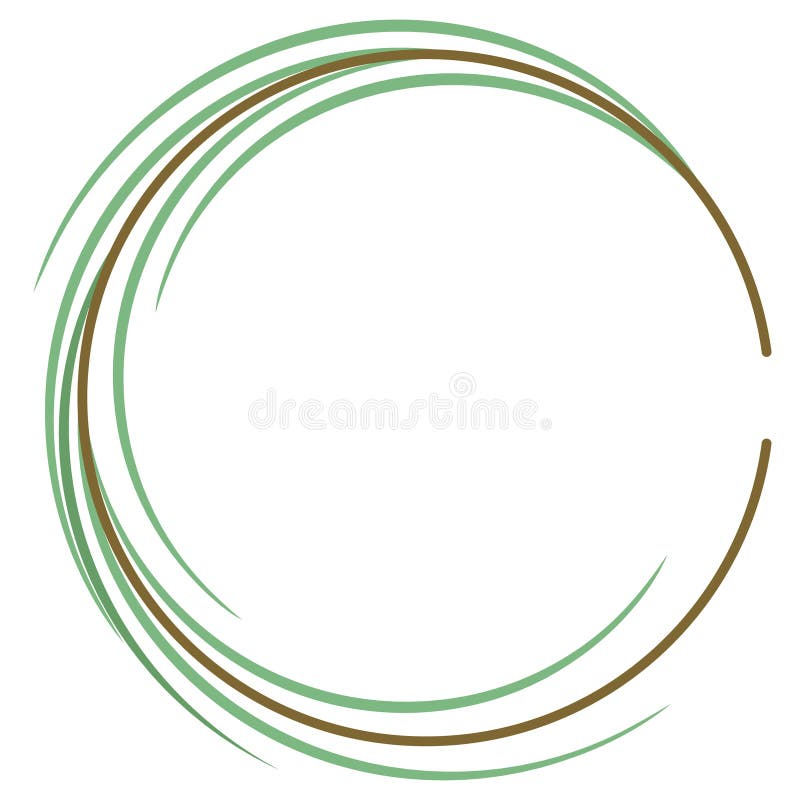 Abstract Green and Brown Circle Frame Stock Vector - Illustration of ...