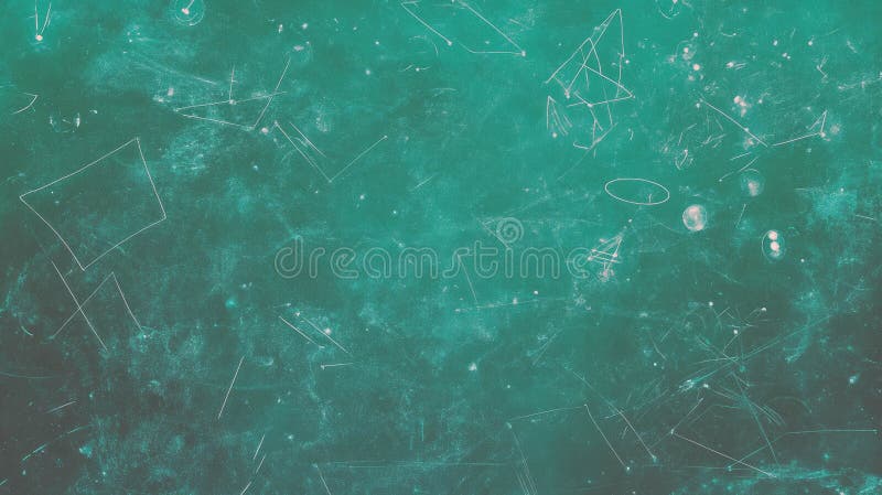 Abstract Green Chalkboard Texture with Geometric Chalk Marks for ...