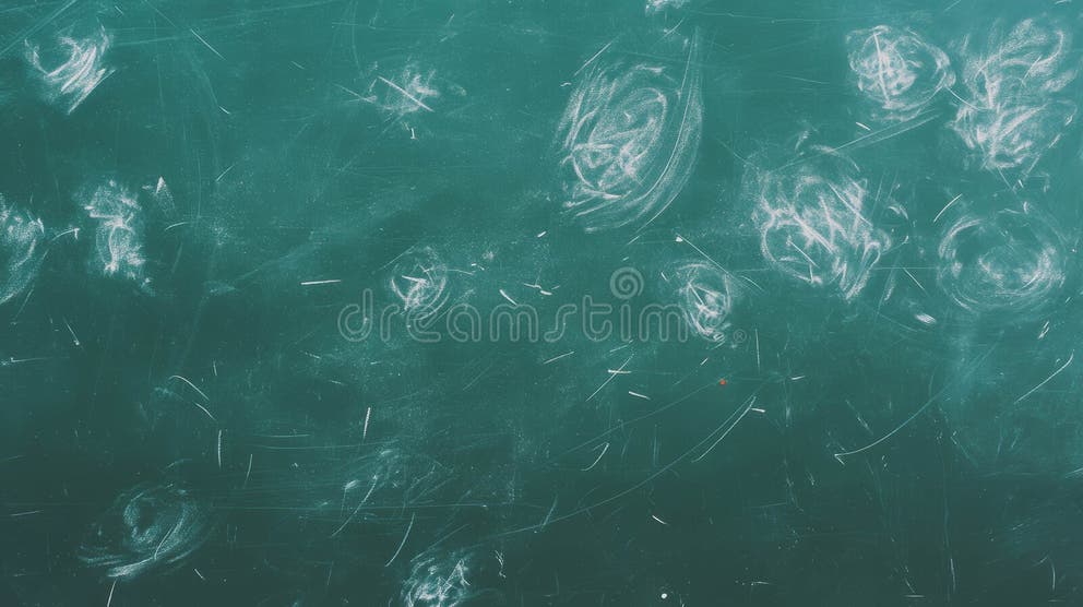 Abstract Green Chalkboard Texture with White Chalk Scribbles for ...