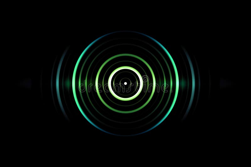 Red Rings Sound Wave and Line in a Circle. Tap Symbol. Radio Signal ...