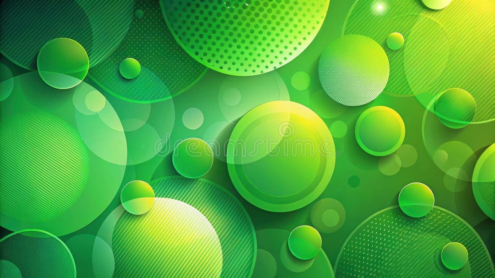 Abstract Green Circle Overlay Design with Gradient Effects and Texture ...