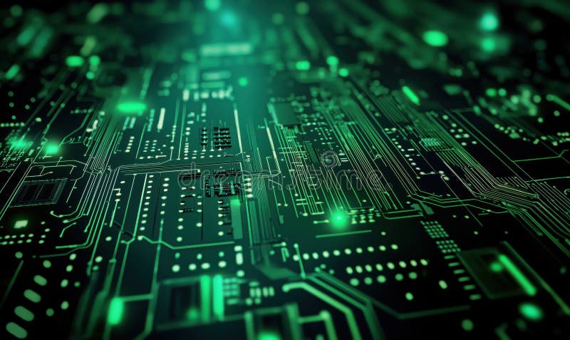 416 Abstract Representation Technology Glowing Circuit Patterns Stock ...