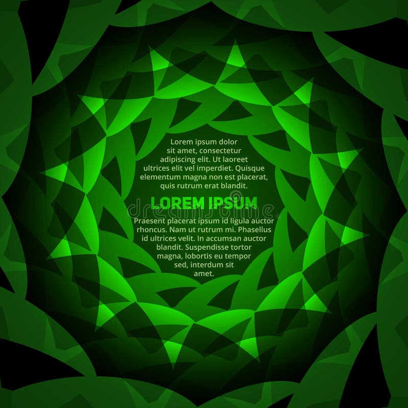 Abstract Green Circular Text Layout Stock Vector - Illustration of ...