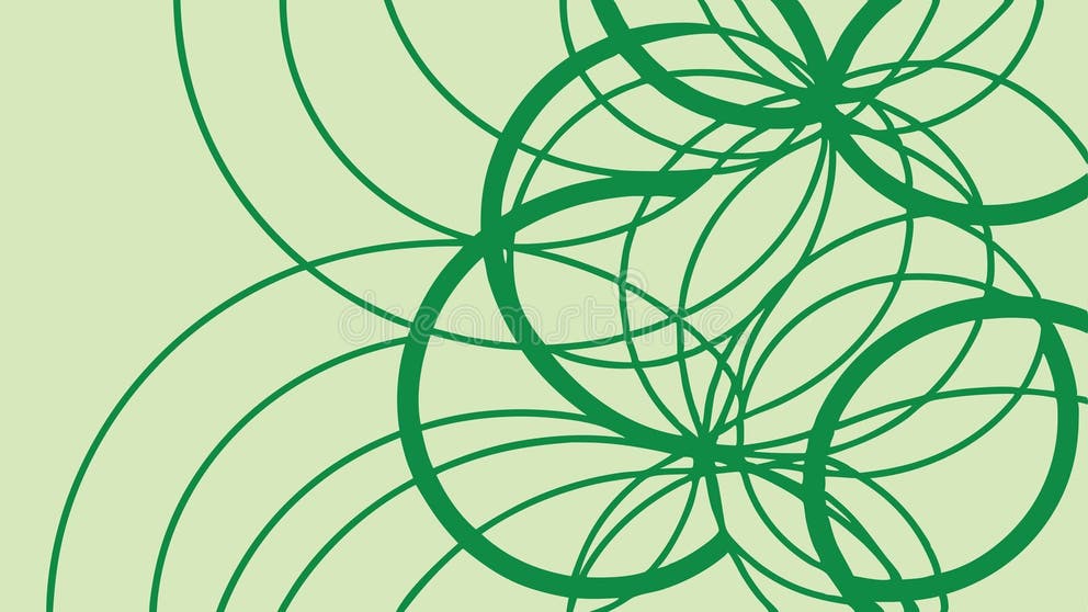 Abstract Green Circular and Wavy Patterns, Dynamic, Vector Design ...