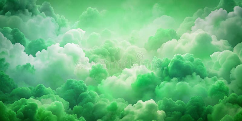 Abstract Green Cloud Pattern Background AI-Created Content Stock Image ...