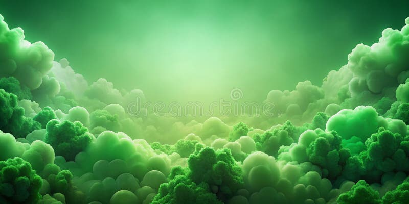 Abstract Green Cloud Pattern Background Generative AI Stock ...