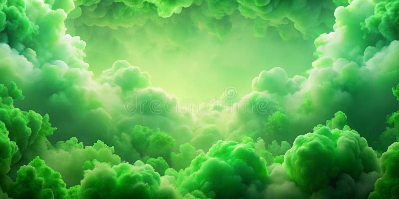 Abstract Green Cloud Pattern Background Generative AI Stock ...