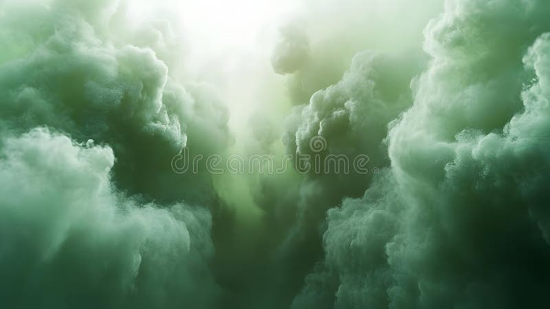 Abstract Green Clouds Background Stock Illustration - Illustration of ...