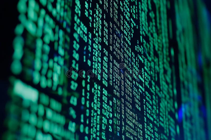 Green Code Stream stock illustration. Illustration of encryption ...