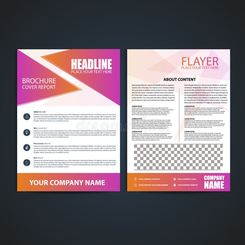 Abstract Green Color Flyer Design Template Stock Vector - Illustration ...