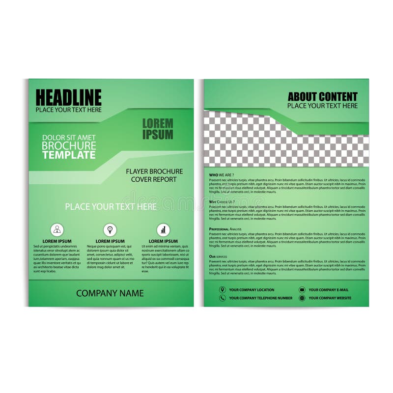 Abstract Green Color Flyer Design Template Stock Vector - Illustration ...