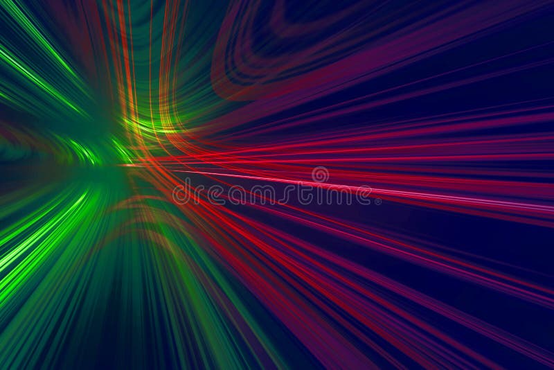 Abstract Green and Colorful Motion Path Curved Trail Circular Pattern ...