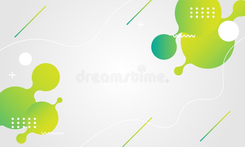 Abstract Green Colorful Template Banner With Gradient Color And Small