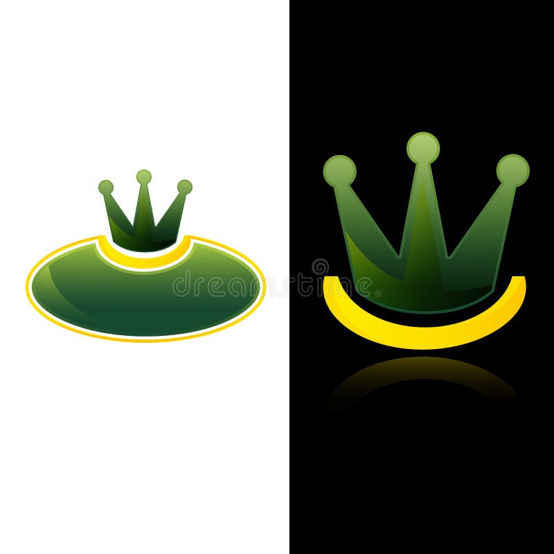Abstract Green Crown Logo Vector Royal King Queen Abstract Design Stock ...