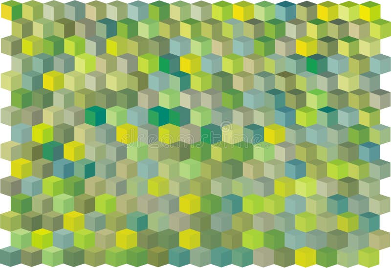 Abstract Green Cube Pattern Stock Vector - Illustration of modern ...