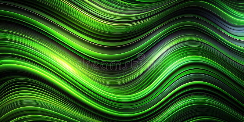 Abstract Green Curved Lines, Digital Art, Abstract Background, Green ...
