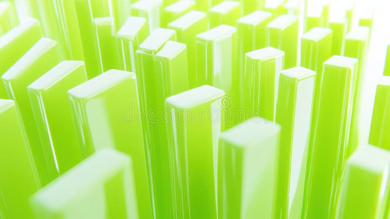Abstract Green 3D Bars Background Illustration Stock Image - Image of ...