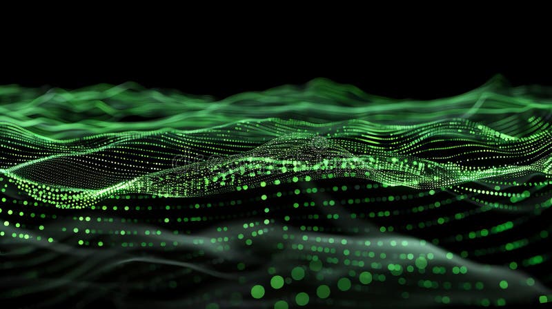 Abstract Green Data Waves Stock Illustrations – 4,075 Abstract Green ...