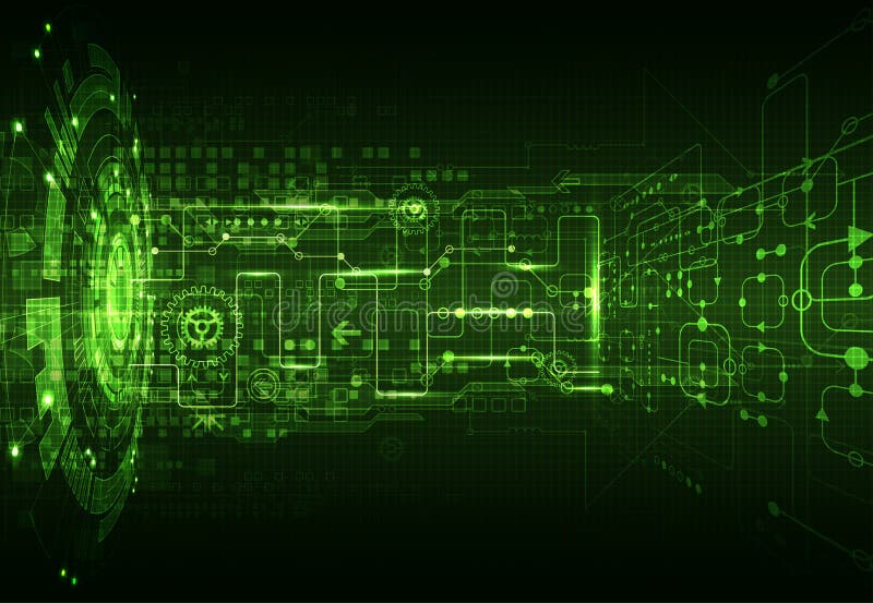 Green Digital Background Digital Green Background Stock Illustrations