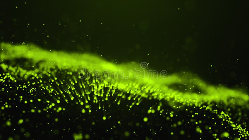 Abstract Green Digital Particle Wave and Light Abstract Background , Ai ...