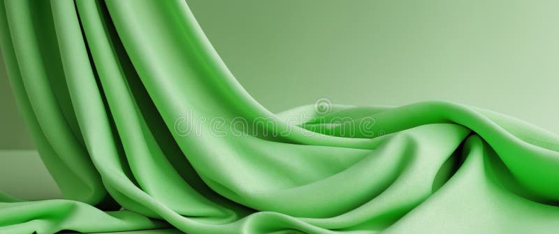 Abstract Green Draped Fabric Background Image. Stock Image - Image of ...