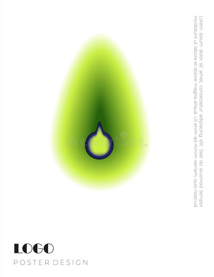 Abstract Green Drop Logo Design. Vector Illustration Stock Illustration ...