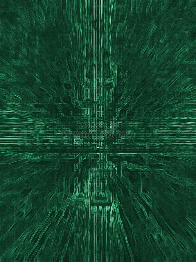 Abstract Green Electric Circuit Future Technology Stock Illustration ...